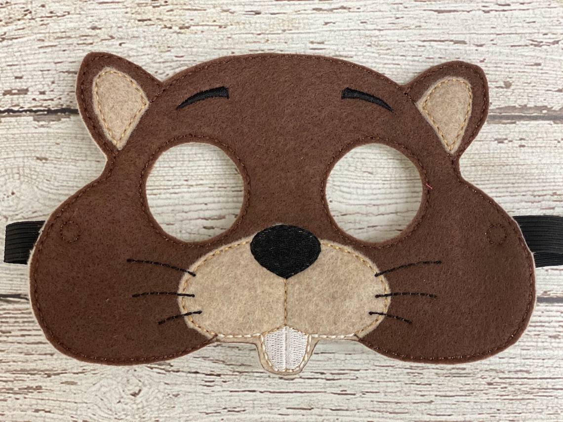 Beaver Mask Beaver Costume Woodland Animal Mask Felt Mask Kids - Etsy