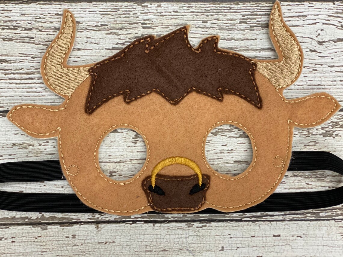 Bull Felt Mask Bull Mask Bull Costume Bull Tail Baby Bull Mask | Etsy