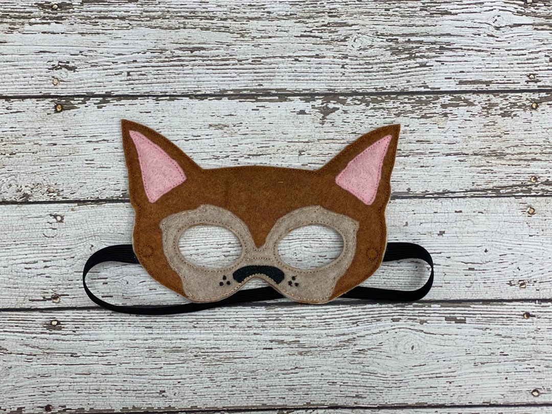 Felt Chihuahua Mask: Embroidered Dog Costume, Party Favor - Etsy