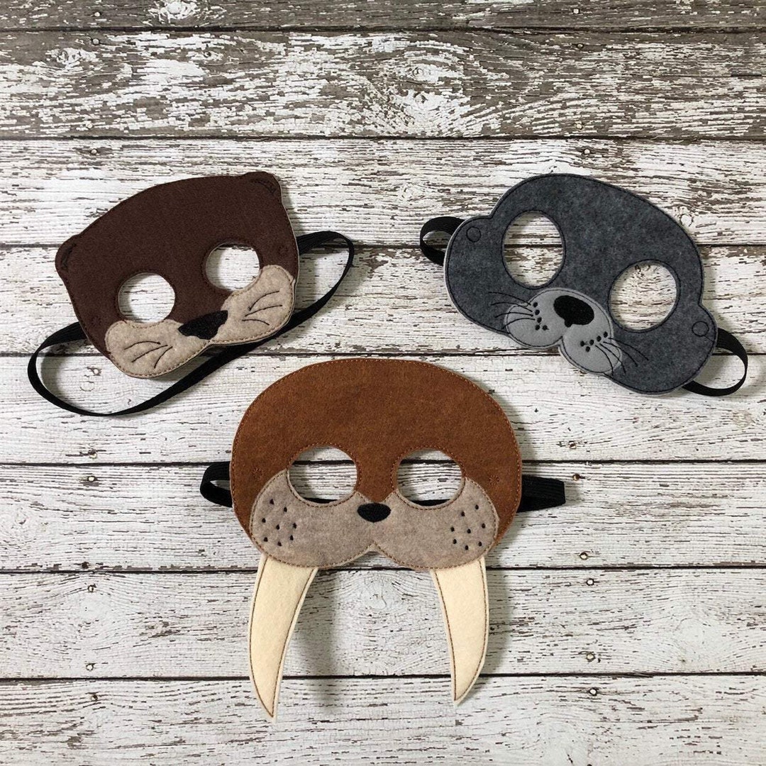 Felt Sea Life Masks: Otter, Seal, Walrus Costume Masks - Etsy
