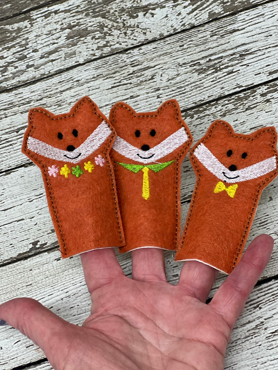 Fox Finger Puppets Fox Felt Finger Puppets Fox Family Finger Puppets ...