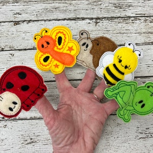 Spring Bugs Finger Puppets Insects Felt Finger Puppets for Kids Finger ...