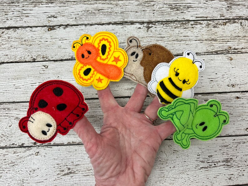 Spring Bugs Finger Puppets Insects Felt Finger Puppets for - Etsy