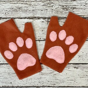 Whimsical Fingerless Animal Mittens - Cat and Dog Costume Mittens - Etsy