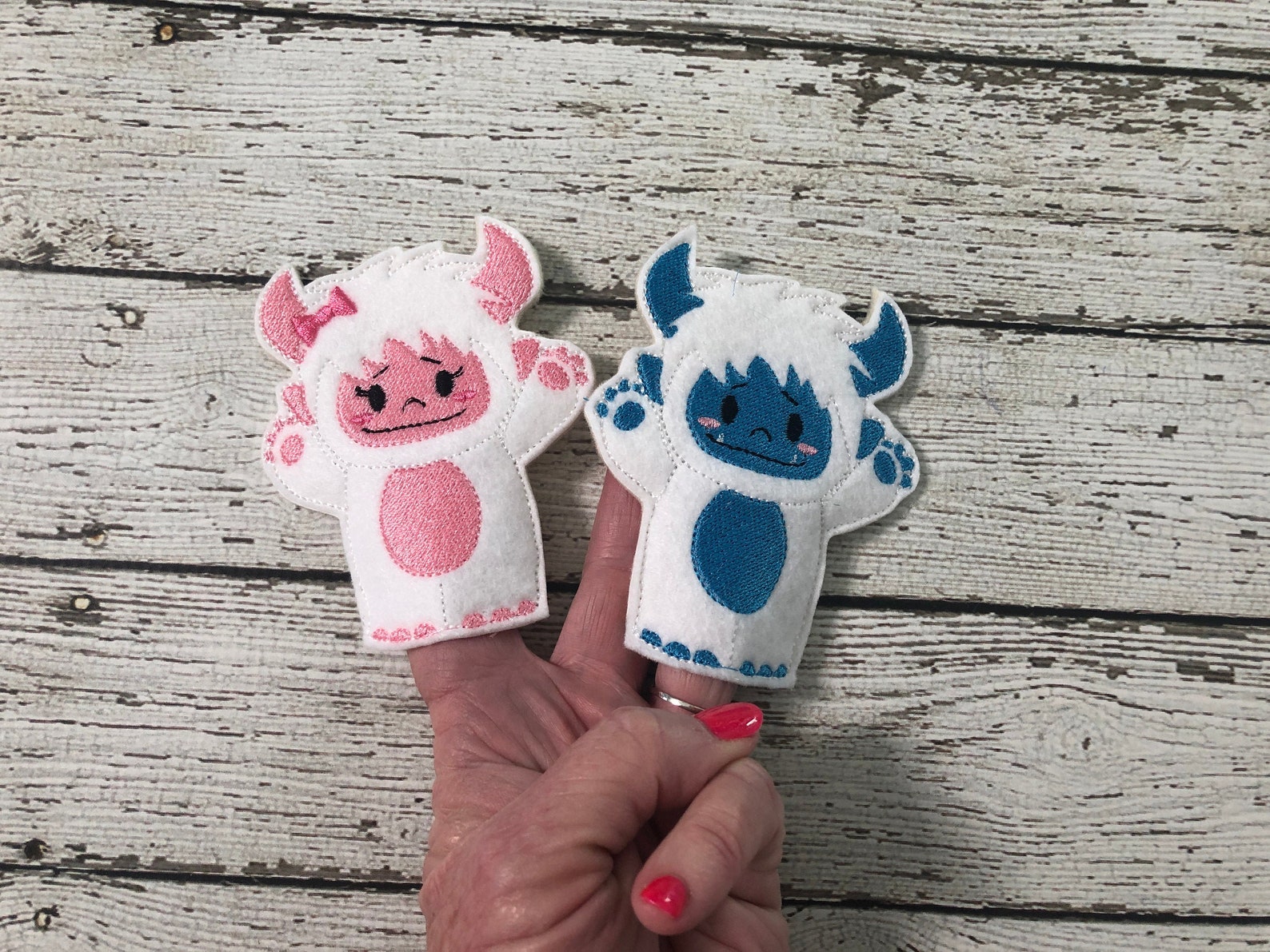 Yeti Felt Finger Puppets for Kids Finger Puppets for Babies | Etsy