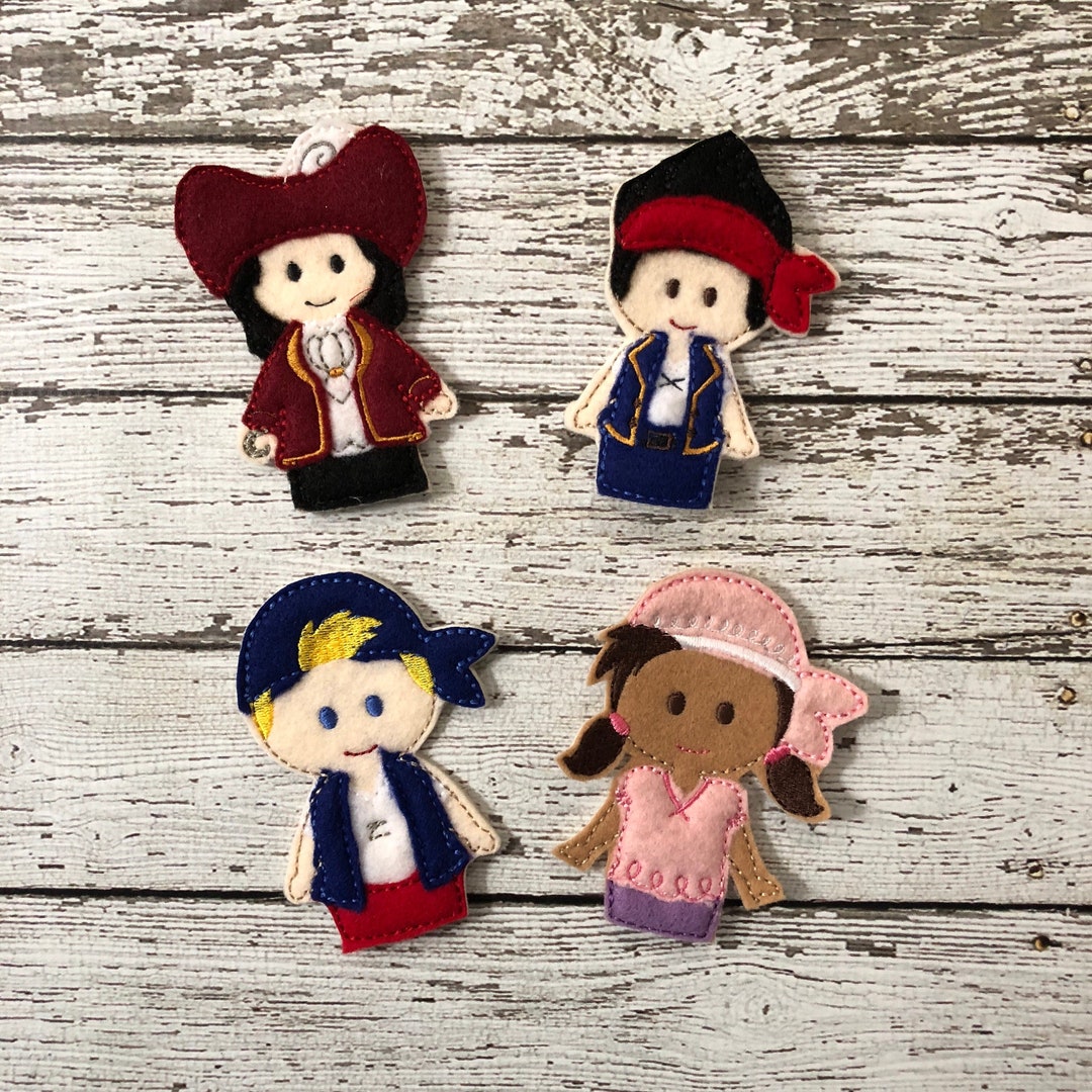 Adorable Pirate Felt Finger Puppets Perfect for Story Time, Creative ...
