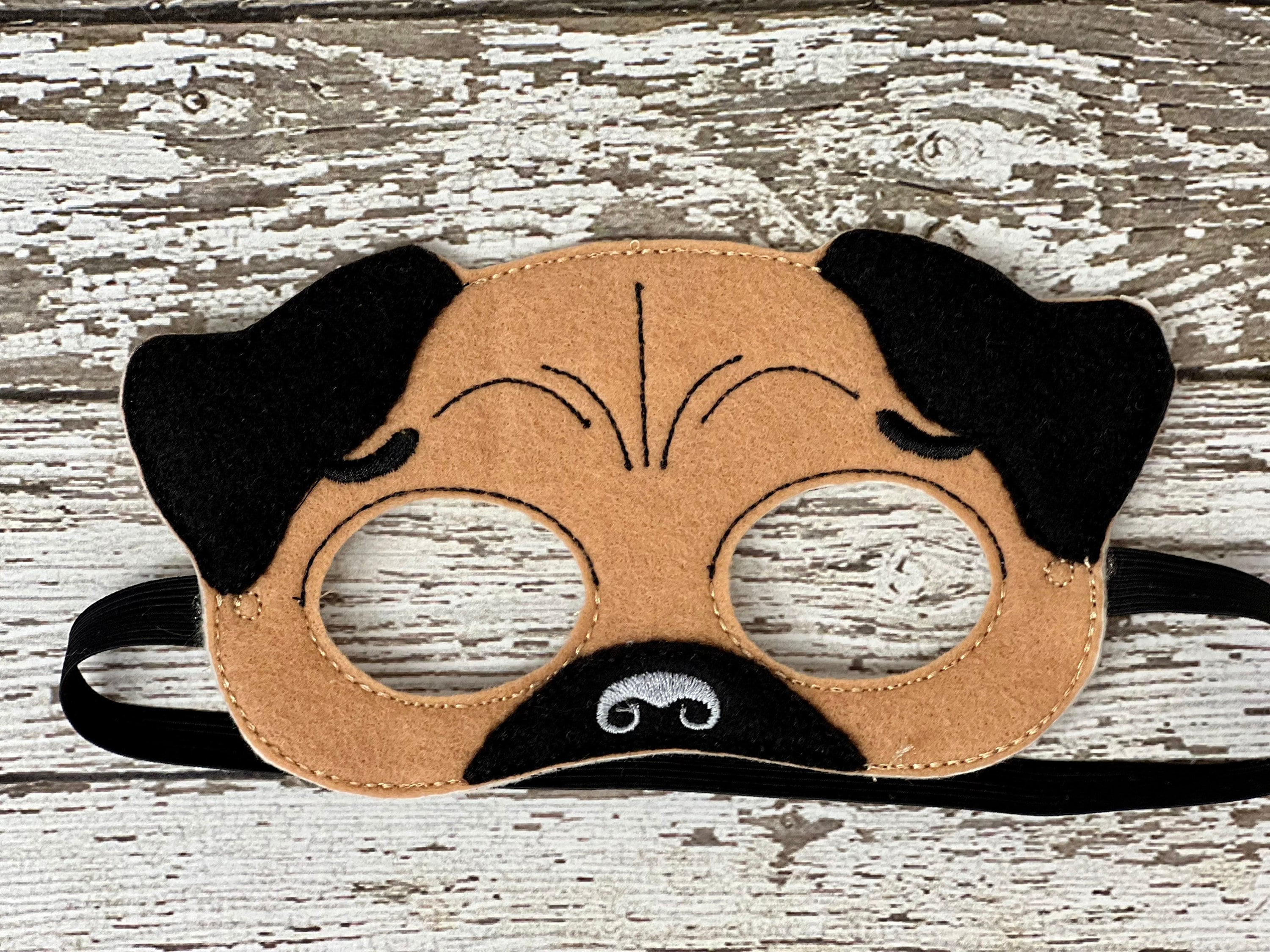 Pug Dog Costume Pug Mask Dog Mask Dog Tail Dog Mitts Halloween - Etsy
