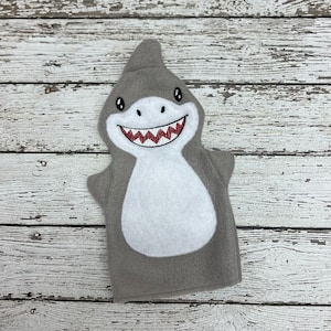 Shark Hand Puppet Shark Puppet Shark Fleece Handpuppet Animal Puppet ...