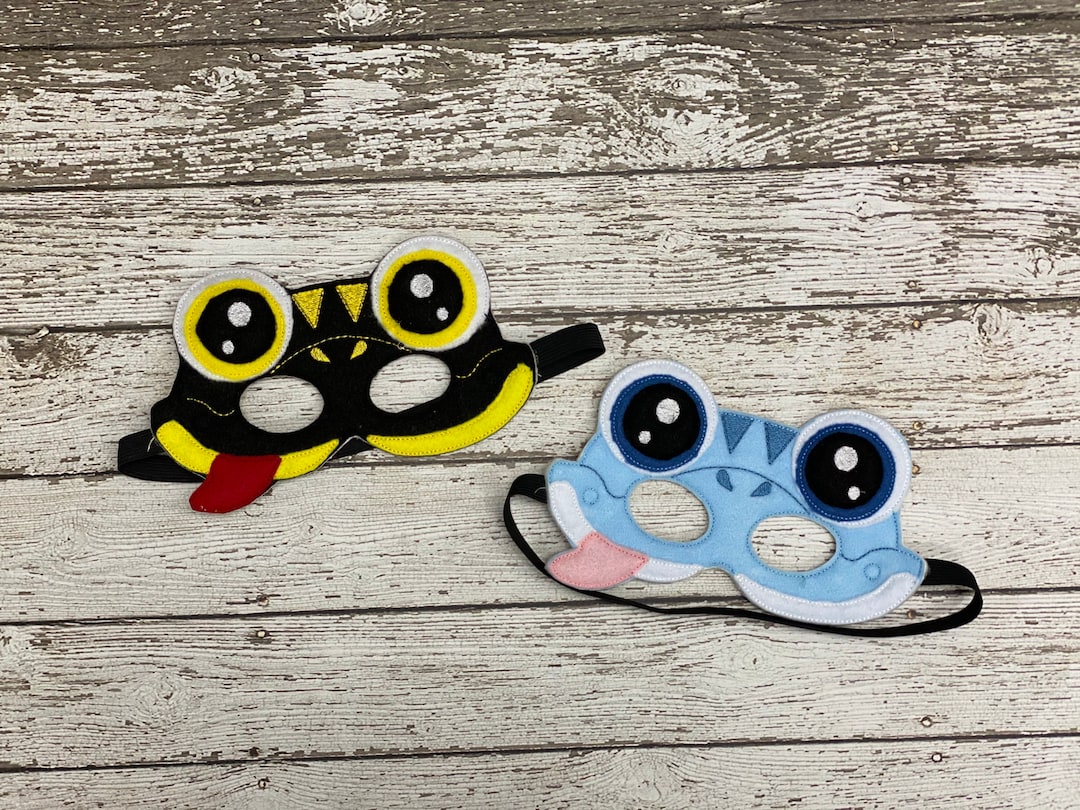 Felt Salamander Mask: Embroidered Newt Costume, Kids Dress Up - Etsy