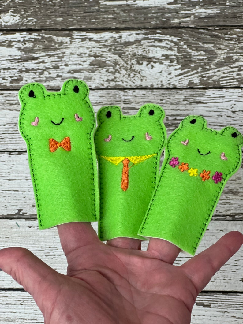 Felt Frog Finger Puppets: Eco-friendly Storytime Fun - Etsy