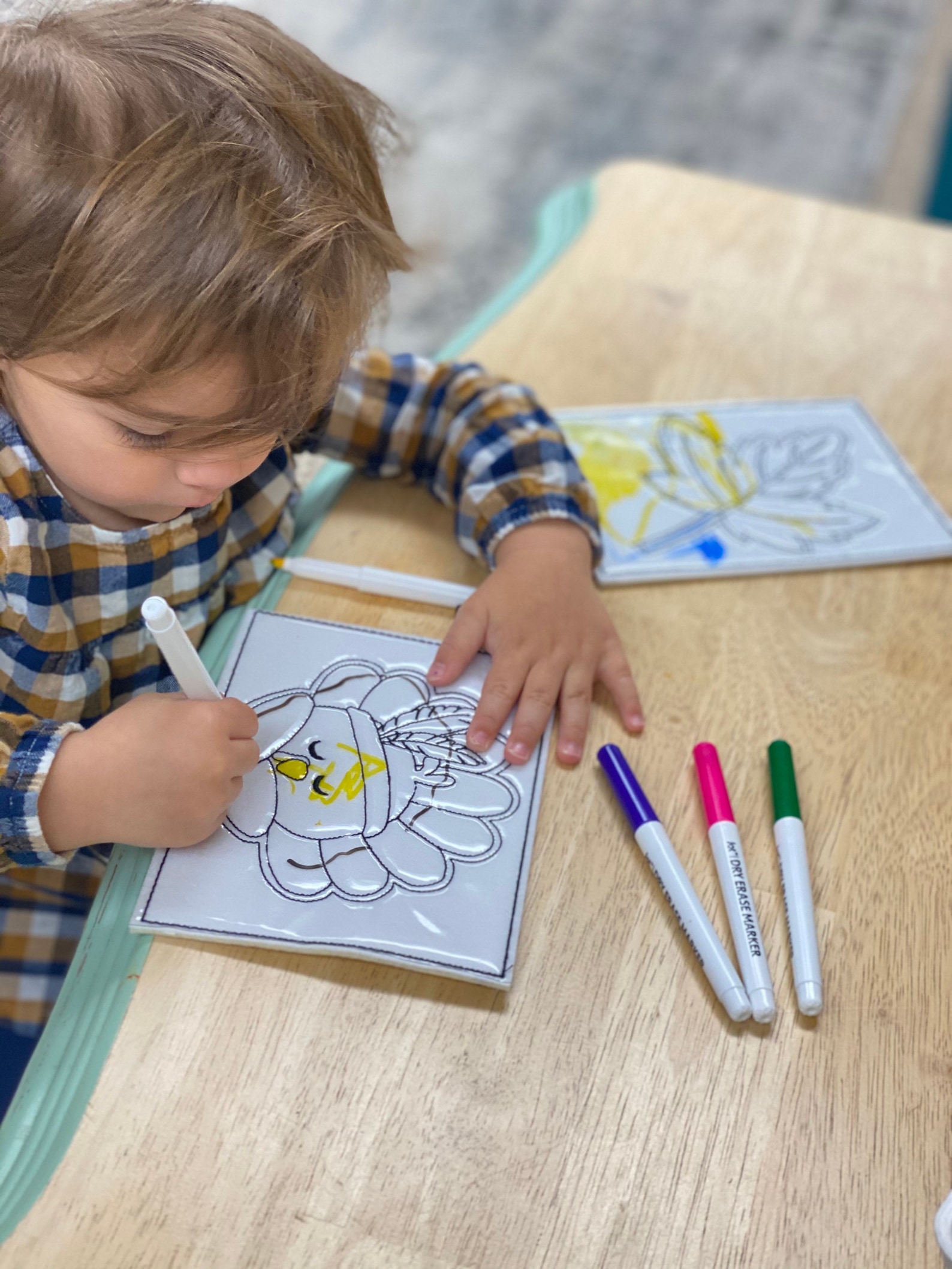 Thanksgiving Reusable Coloring Pages Thanksgiving Kids Table - Etsy