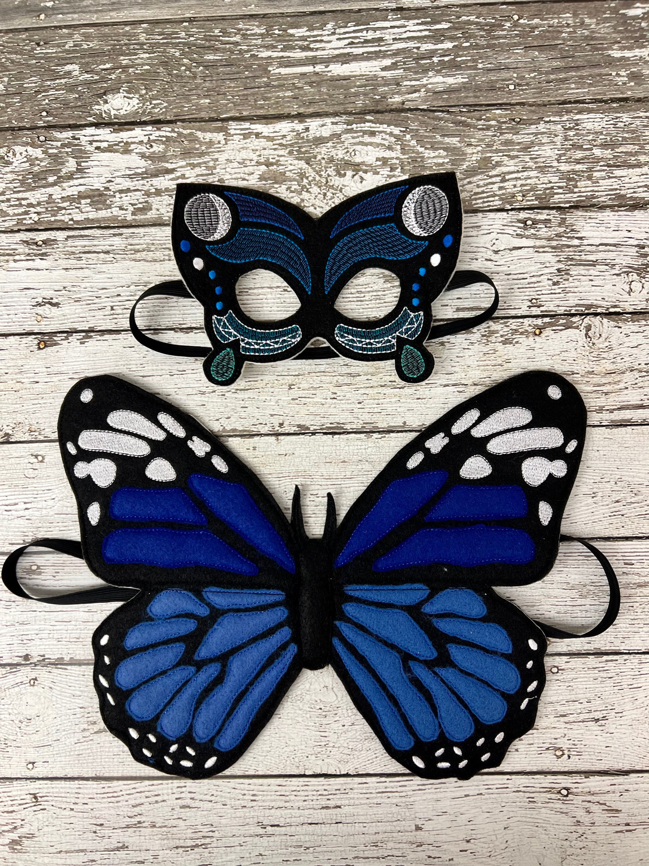 Blue Butterfly Mask Blue Butterfly Wings Butterfly Costume - Etsy