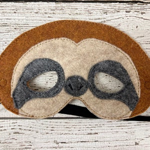 Sloth Mask Sloth Costume Zoo Animal Mask Zoo Animal Costume Kids Masks ...