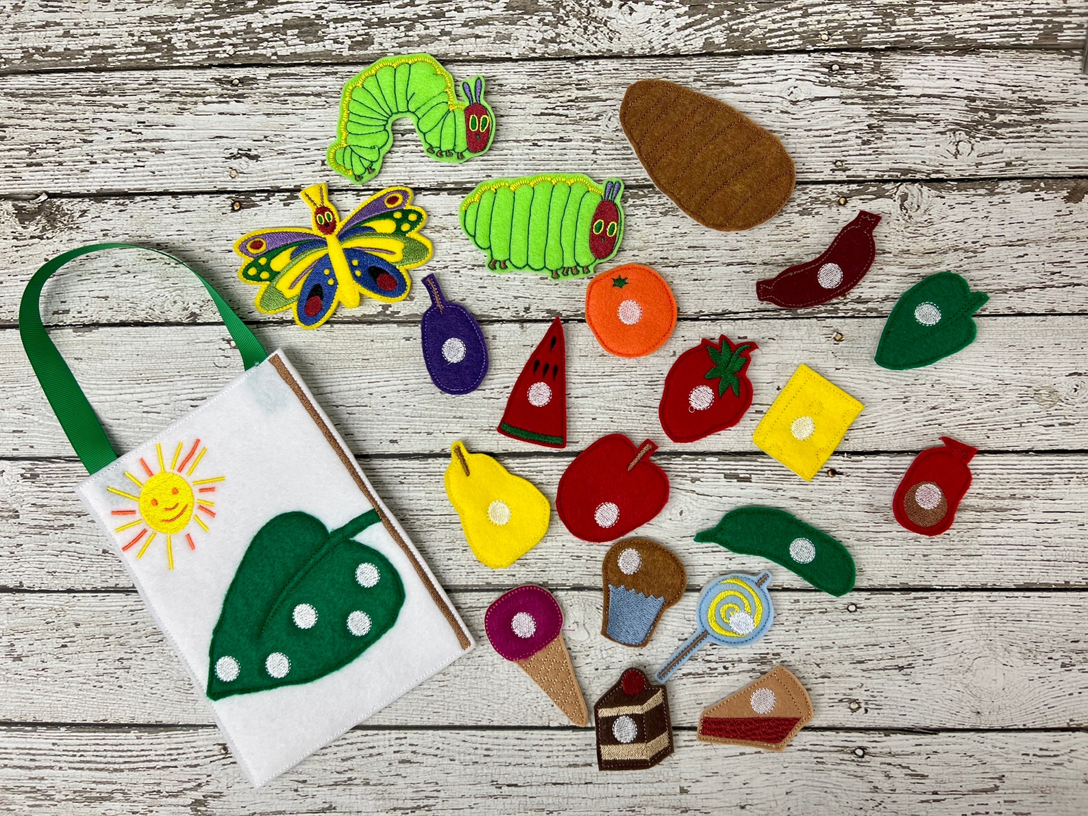 Hungry Caterpillar Felt Finger Puppets: Storytime Puppet Set - Etsy