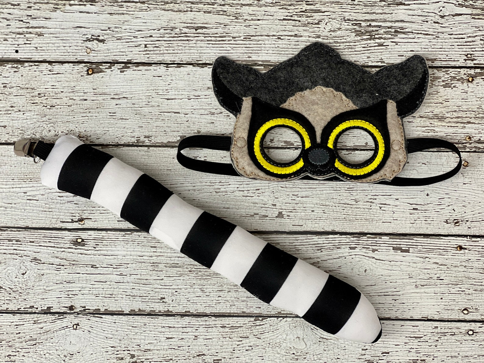 Lemur Felt Mask Lemur Mask Lemur Costume Madagascar Animal - Etsy
