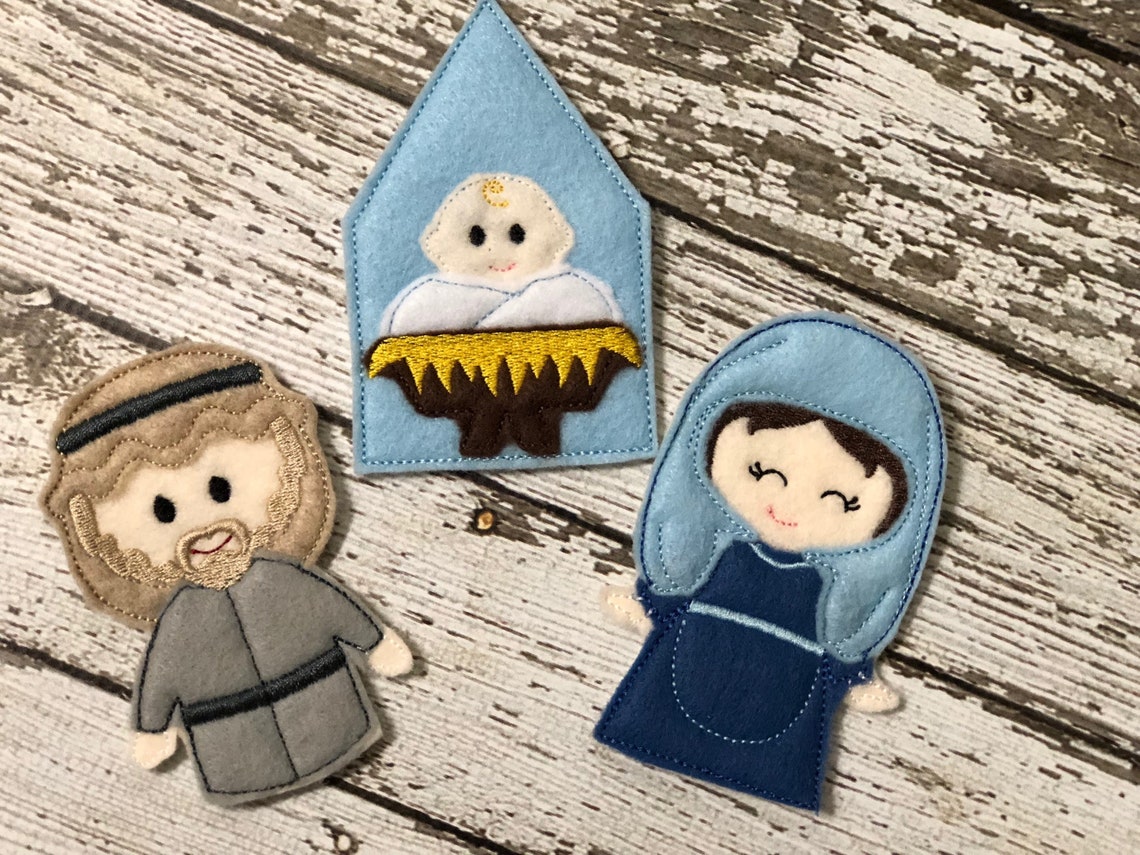 Nativity Finger Puppet Set Felt Finger Puppets for Kids - Etsy