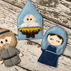 Nativity Finger Puppet Set Felt Finger Puppets for Kids Handmade Finger ...
