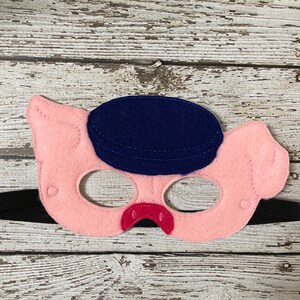 3 Little Pigs Felt Masks Pig Mask Pig Costume Big Bad Wolf Mask Wolf ...