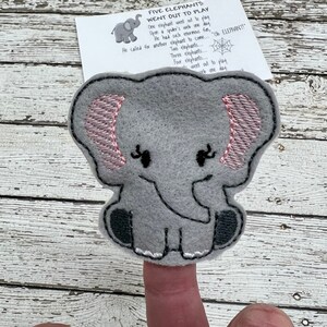 Elephant Finger Puppet Set Felt Finger Puppets for Kids Handmade Finger ...