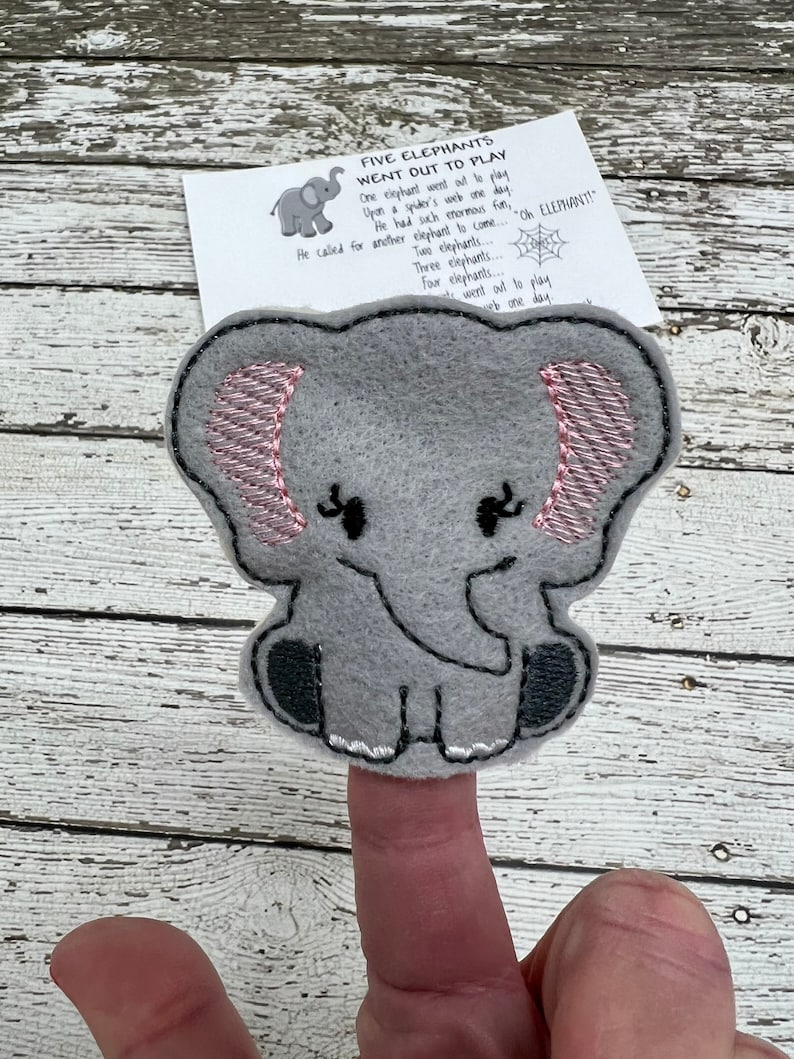 Elephant Finger Puppet Set Felt Finger Puppets for Kids - Etsy