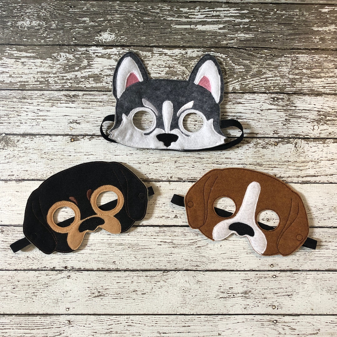 Dog Masks Pet Mask Animal Masks Kids Mask Kids Costumes Dog Mask Husky ...