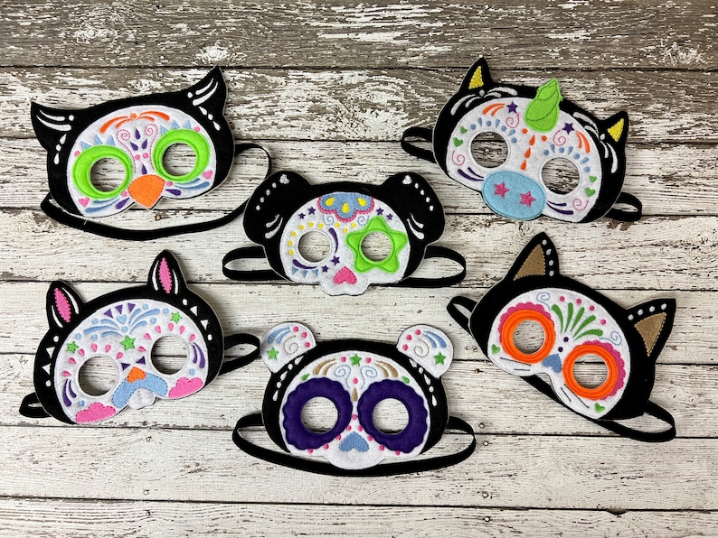 Sugar Skull Animal Mask Day of the Dead Animal Mask Sugar - Etsy