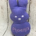Personalized Peeps Stuffed Bunny Embroidered Easter Bunny Stuffy Easter ...