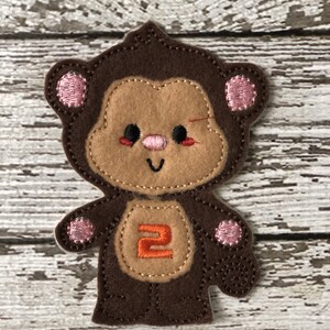 5 Little Monkeys Felt Finger Puppets Monkey Finger Puppets Crocodile ...