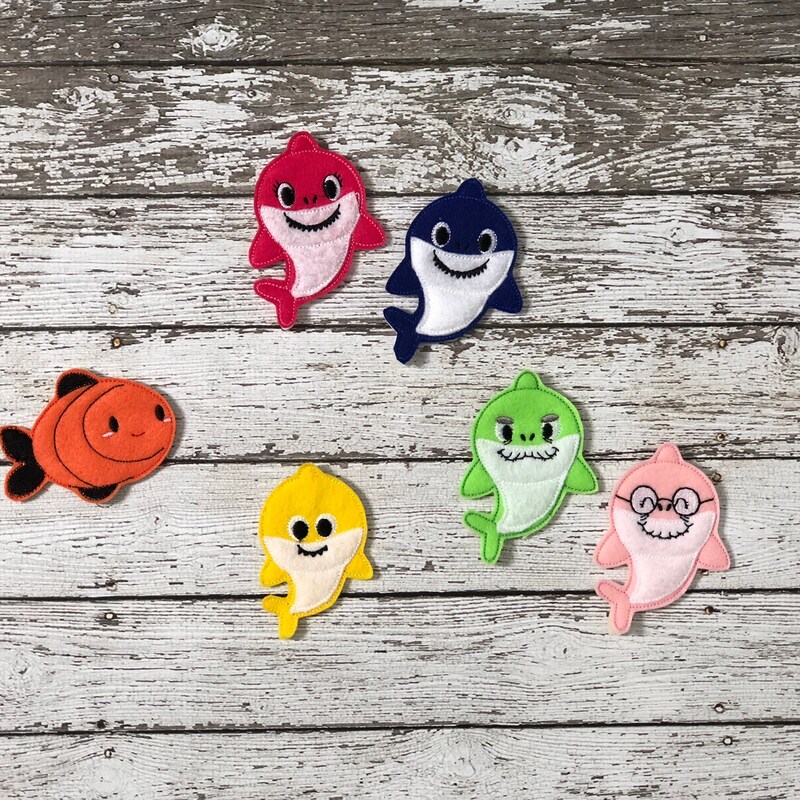 Shark Finger Puppet - Etsy