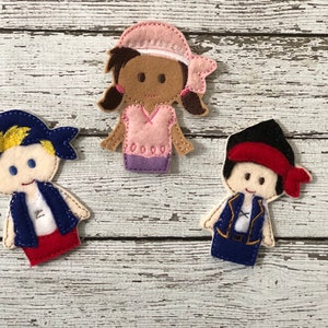 Adorable Pirate Felt Finger Puppets – Perfect for Story Time, Creative ...