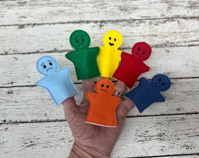 Expressive Emotion Finger Puppets Set | Delightful Story Time Props ...
