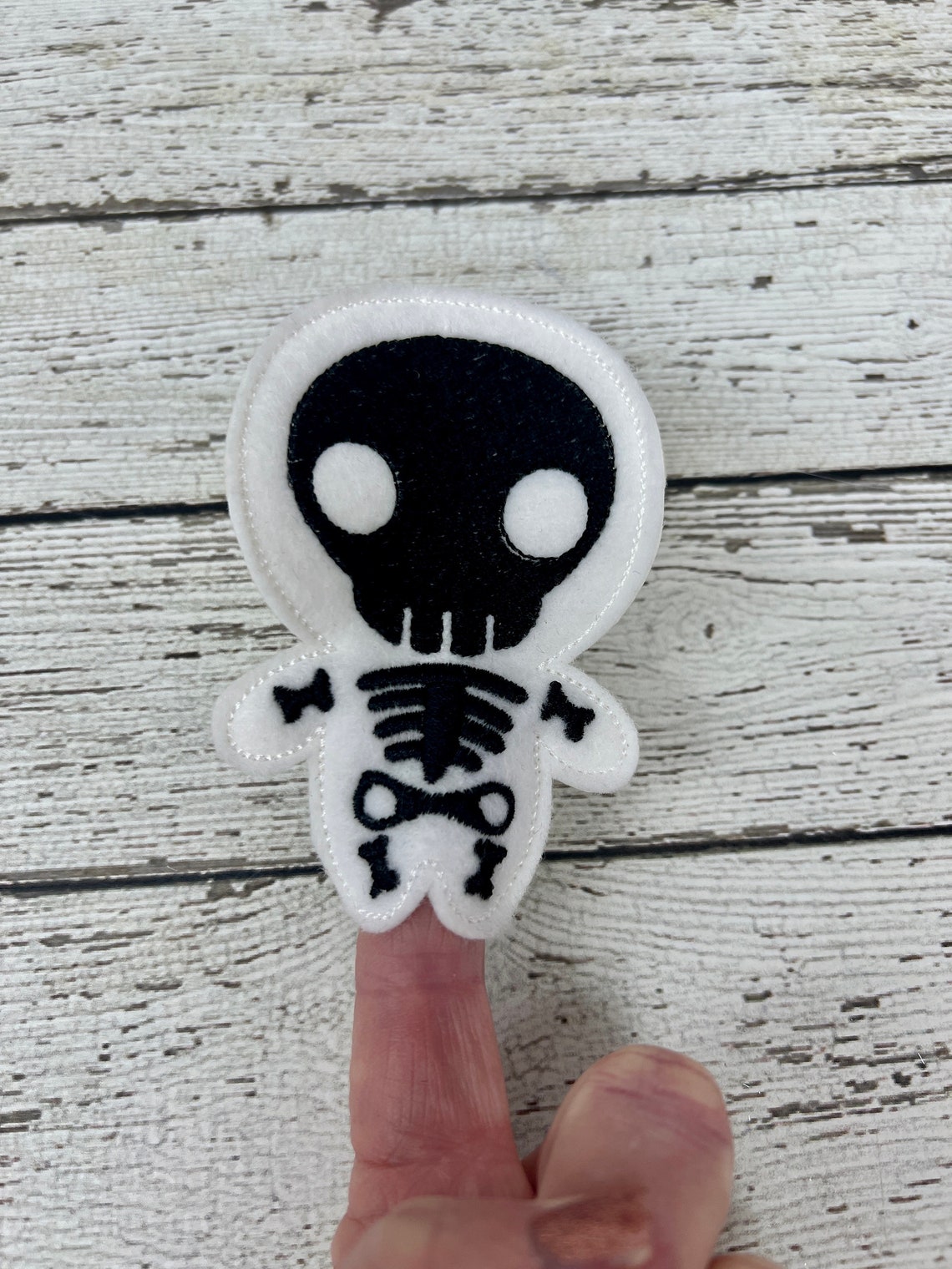 Spooky Halloween Finger Puppets - Dracula & Skeleton - Handcrafted ...