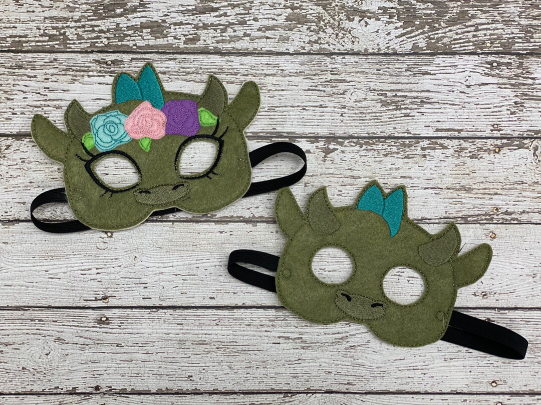 Dragon Mask Dragon Costume Floral Dragon Mask Girl Girly Dragon Party ...