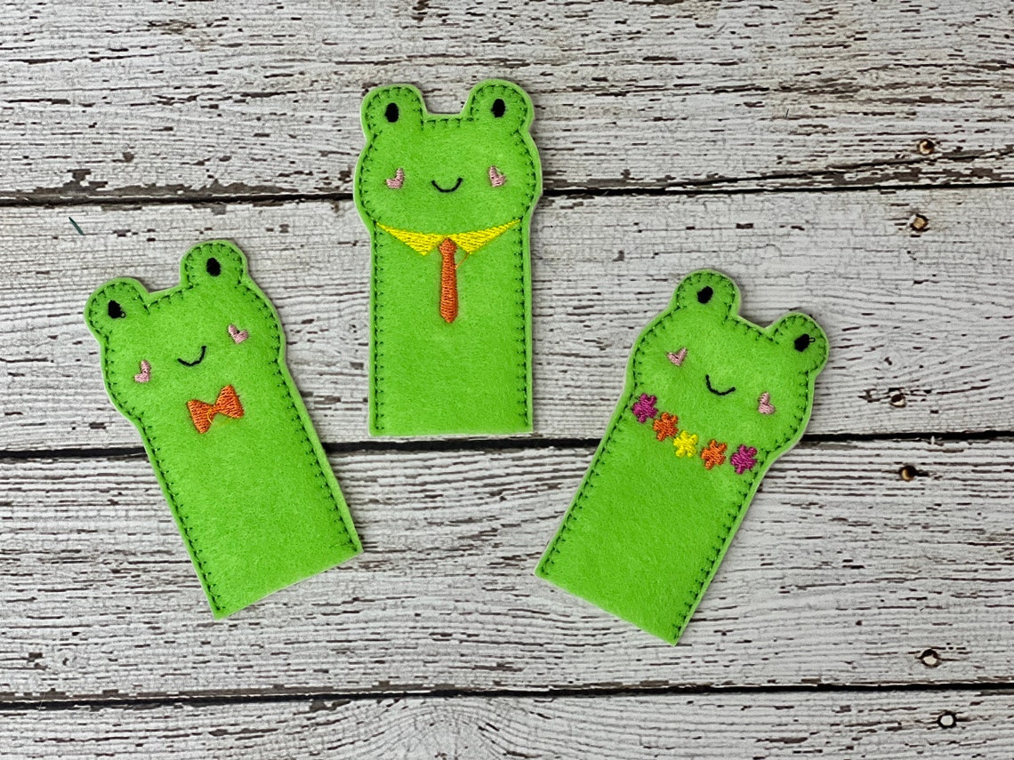 Felt Frog Finger Puppets: Eco-friendly Storytime Fun - Etsy