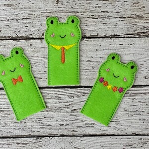 Frog Finger Puppets Frog Felt Finger Puppets Frog Family Finger Puppets ...