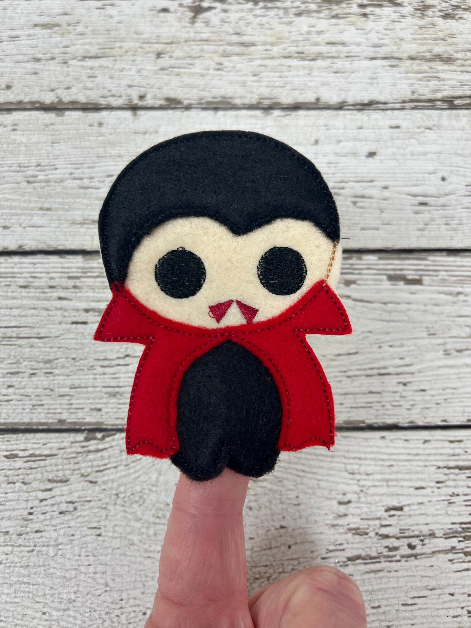 Spooky Halloween Finger Puppets - Dracula & Skeleton - Handcrafted ...