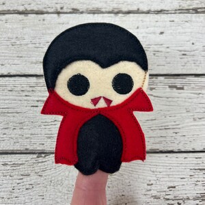 Spooky Halloween Finger Puppets - Dracula & Skeleton - Handcrafted ...