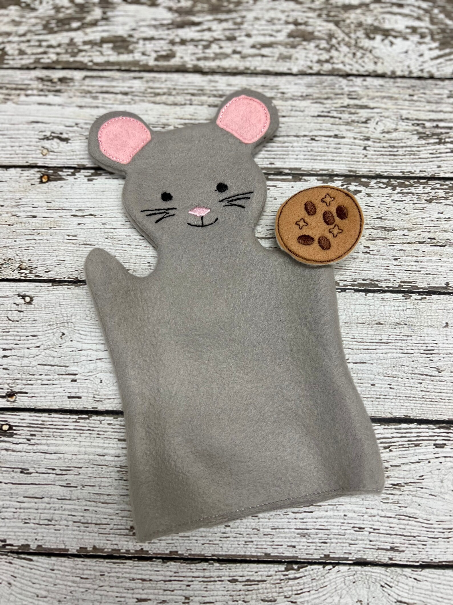 Mouse Hand Puppet Mouse and Cookie Puppet Mouse Fleece - Etsy