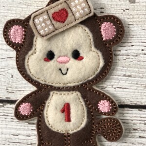 5 Little Monkeys Felt Finger Puppets Monkey Finger Puppets Animal ...