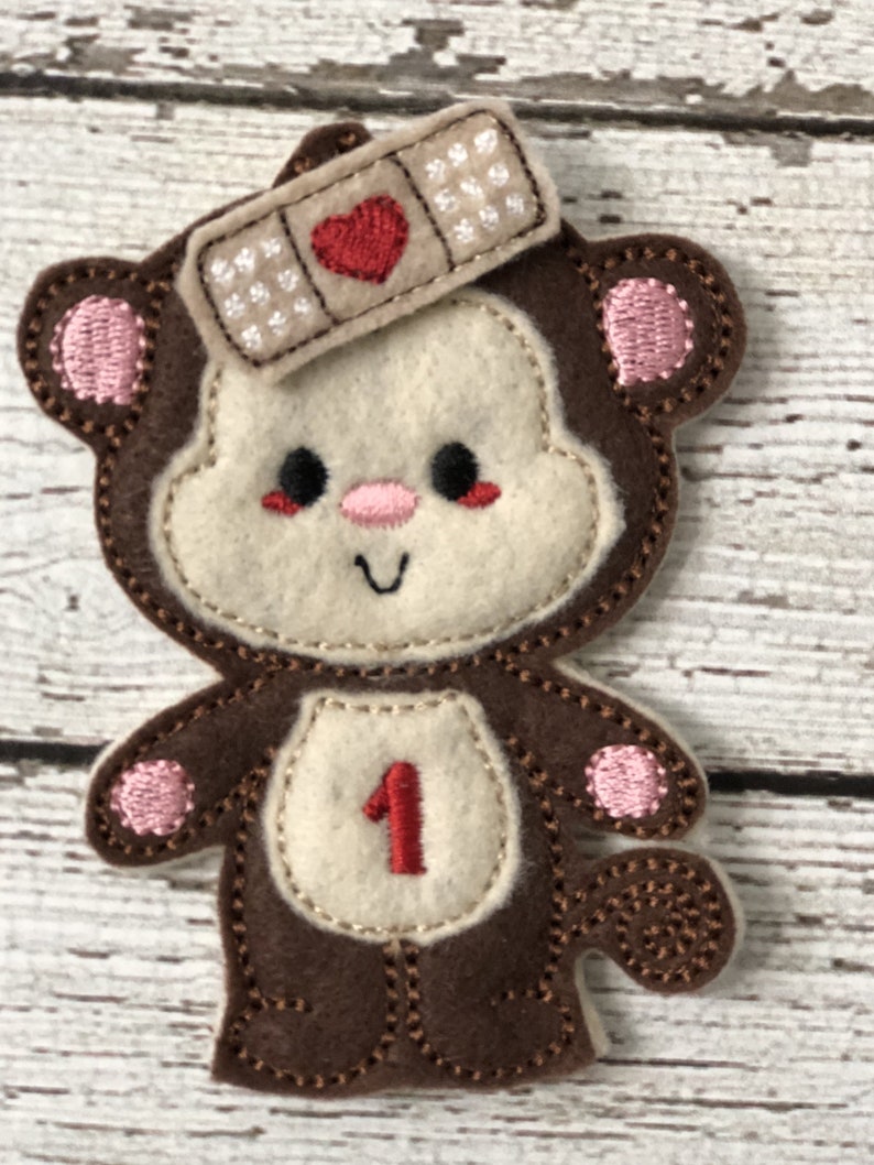 5 Little Monkeys Felt Finger Puppets Monkey Finger Puppets | Etsy