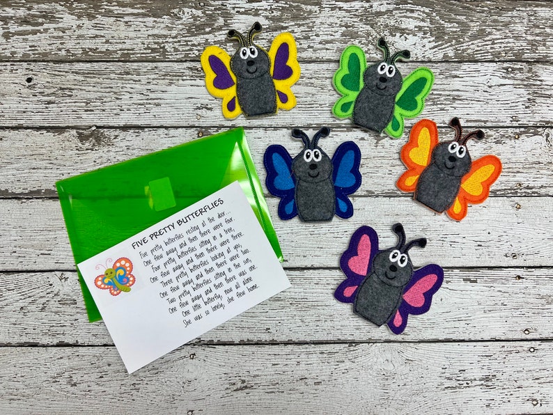 Butterfly Finger Puppet Set Felt Finger Puppets for Kids - Etsy