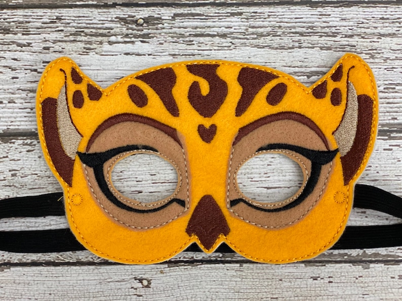 Embroidered Felt Cheetah Mask: Kids Halloween Costume, Party Favor - Etsy
