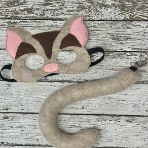 Sugar Glider Felt Mask and Tail: Animal Costume Party Favor - Etsy