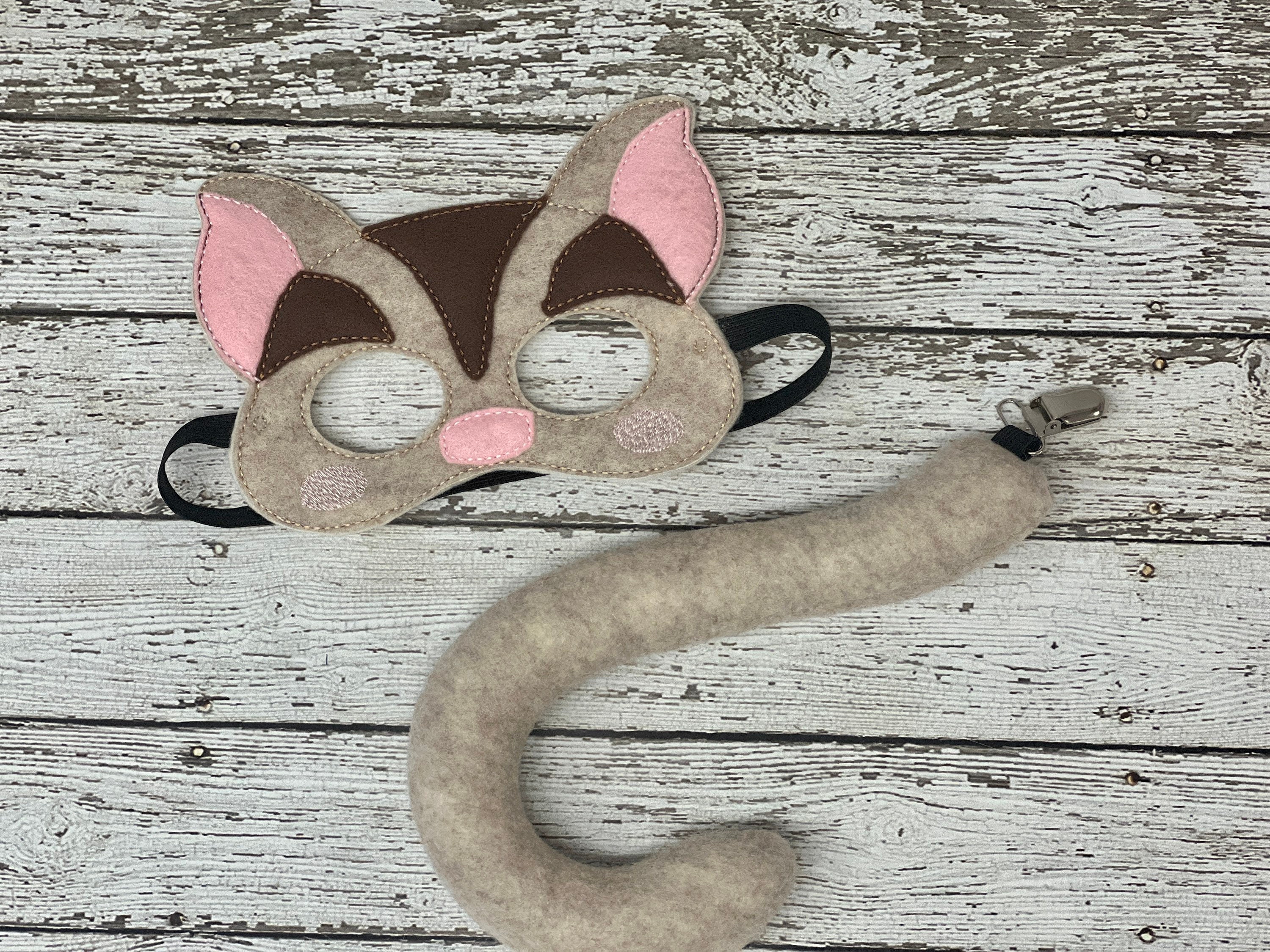 Sugar Glider Felt Mask and Tail: Animal Costume Party Favor - Etsy