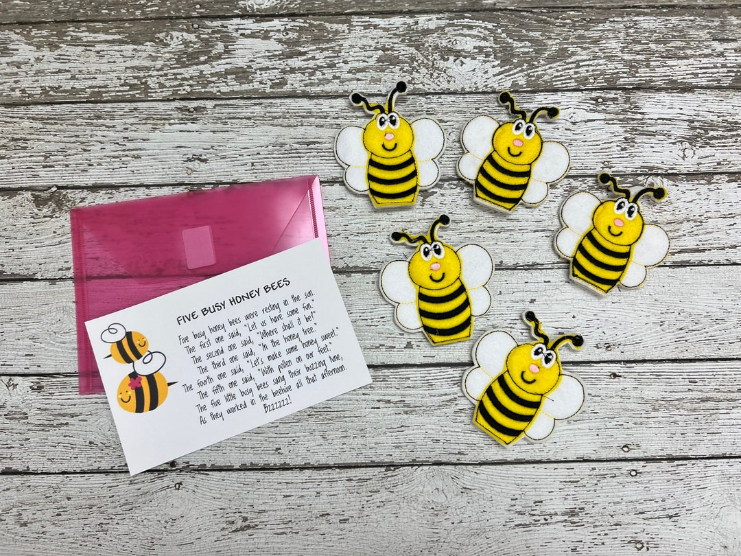 Bees Finger Puppet Set Felt Finger Puppets for Kids Handmade Finger ...