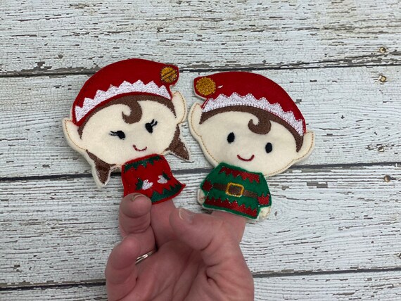 Elf Finger Puppets Girl Elf Puppet Boy Elf Puppet Elf Stocking - Etsy ...
