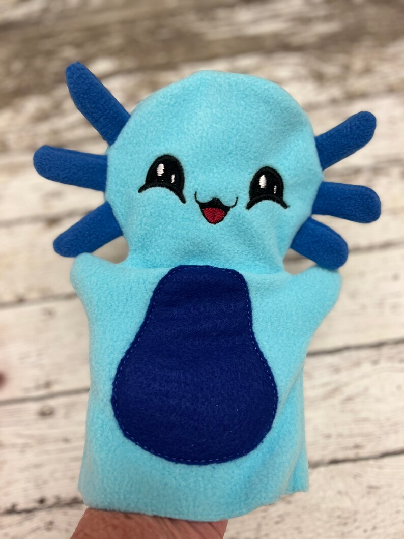Axolotl Hand Puppet Axolotl Puppet Axolotl Fleece Handpuppet - Etsy