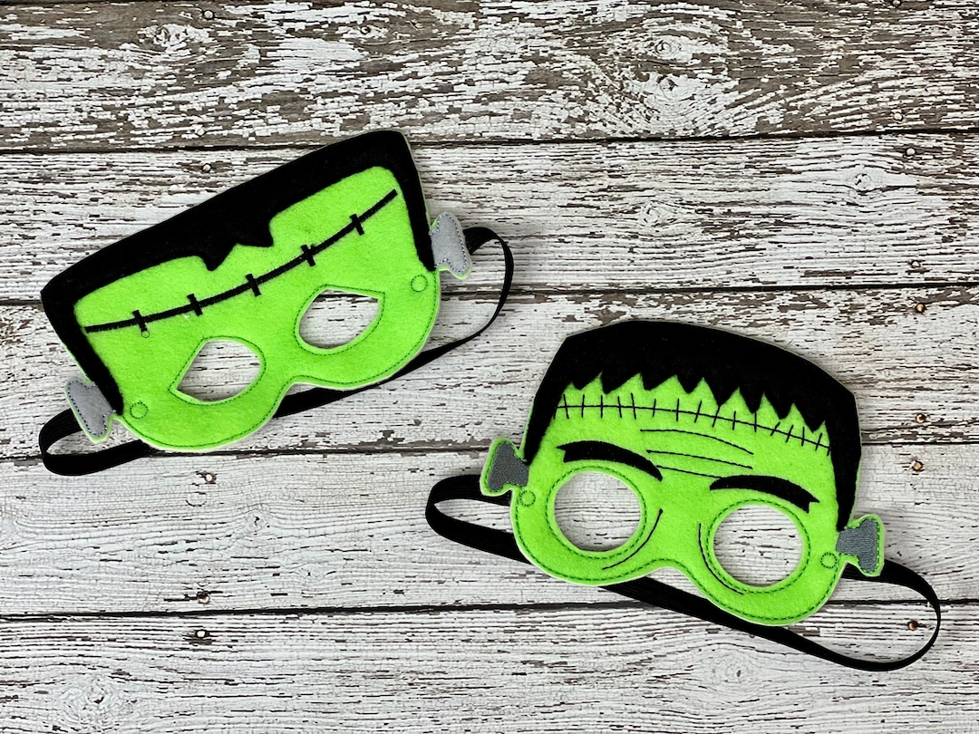 Embroidered Felt Frankenstein Mask: Halloween Costume Party Favor - Etsy
