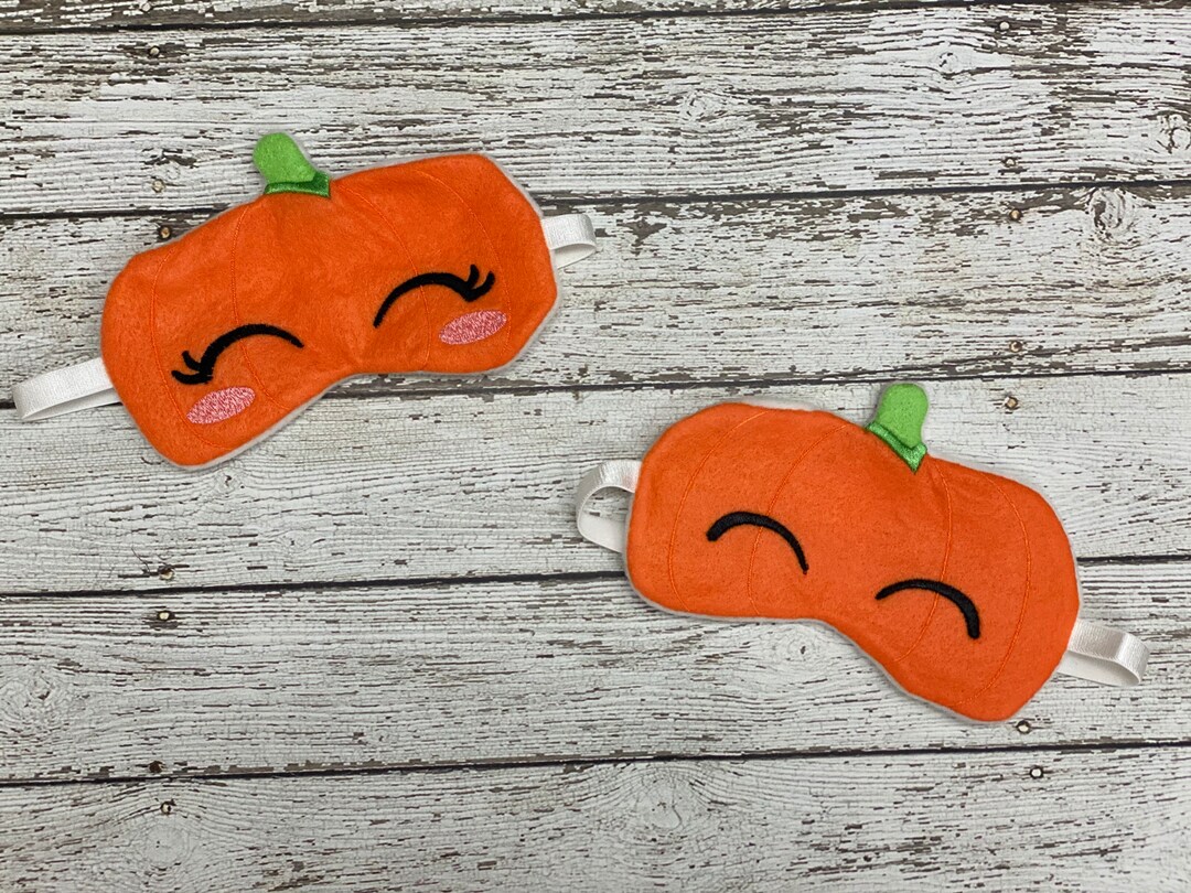 Handmade Pumpkin Sleep Mask: Soft Felt Eye Mask for Children - Etsy
