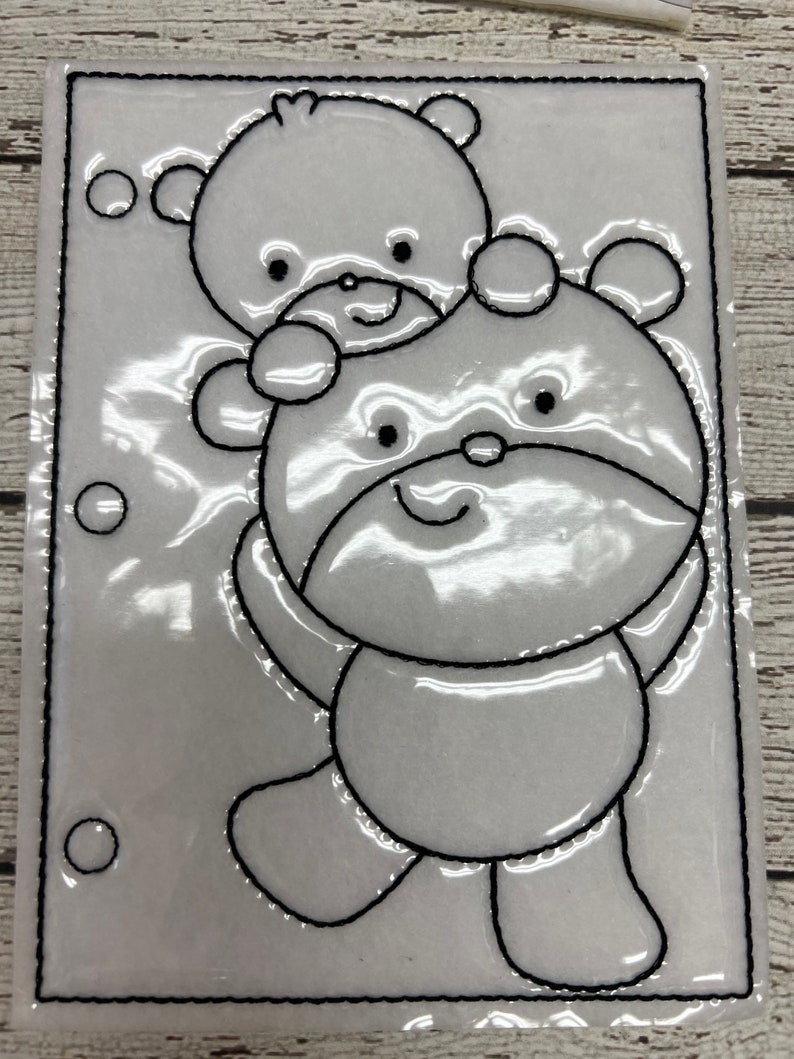 Animal Reusable Coloring Pages Animal Mom and Baby Coloring - Etsy